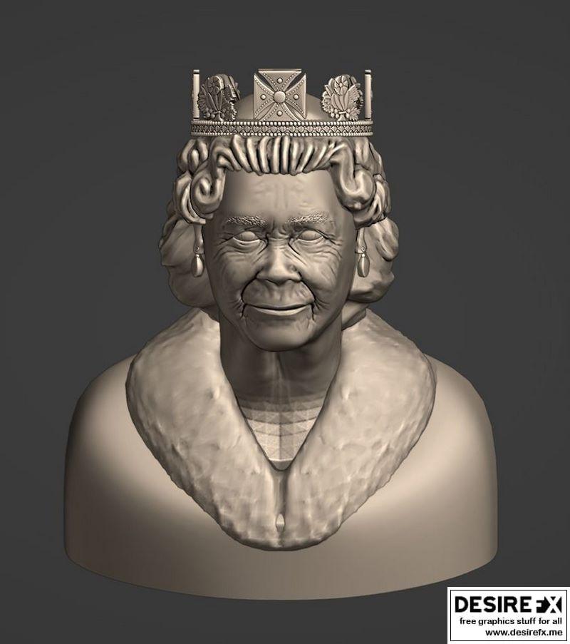 Desire FX 3d models | Queen Elizabeth Bust 3D print model