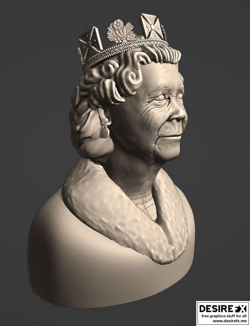 Desire FX 3d models | Queen Elizabeth Bust 3D print model