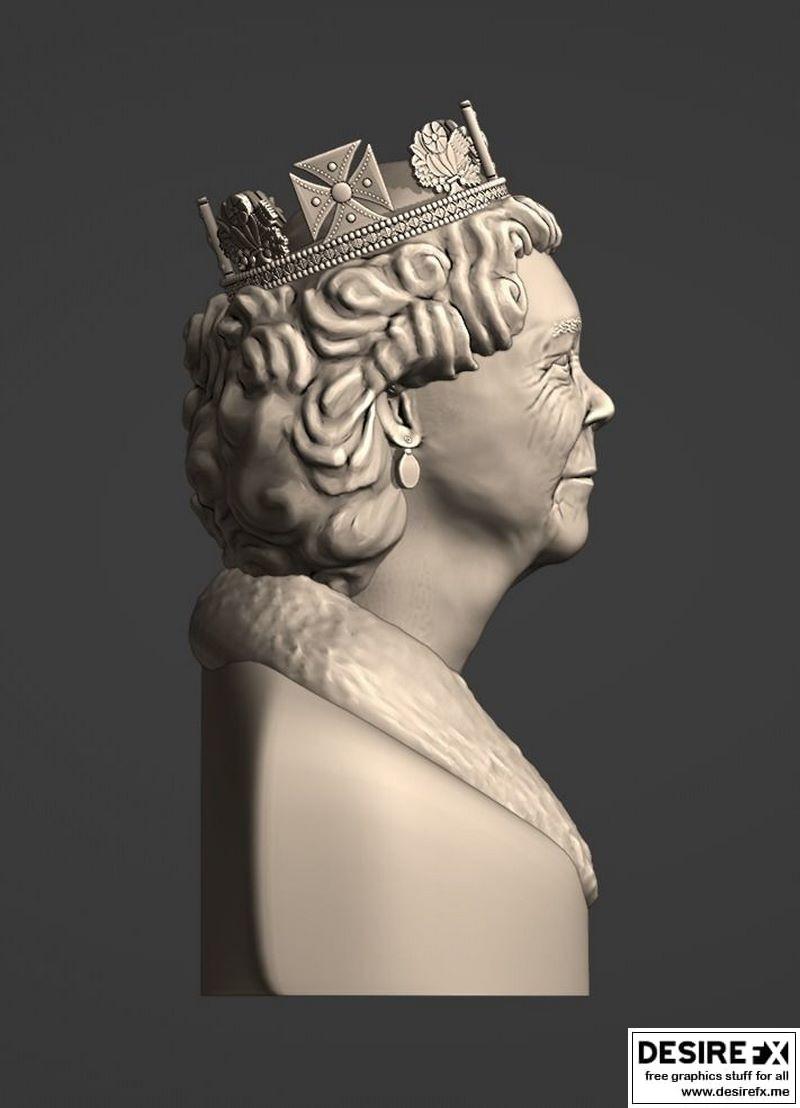 Desire FX 3d models | Queen Elizabeth Bust 3D print model