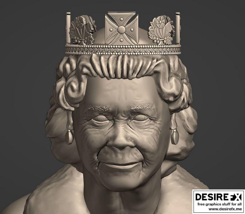 Desire FX 3d models | Queen Elizabeth Bust 3D print model