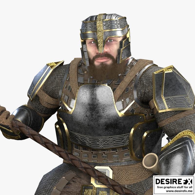 Desire FX 3d models | Dwarf Warrior