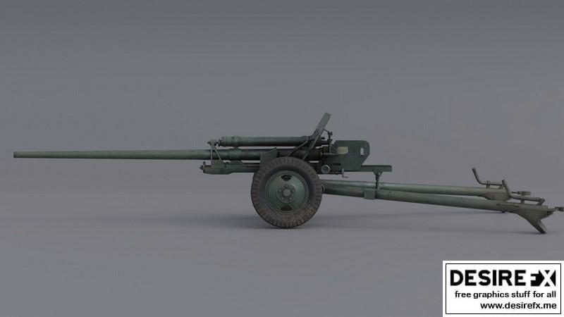 Desire FX 3d models | ZIS-2 Soviet anti-tank cannon 1942